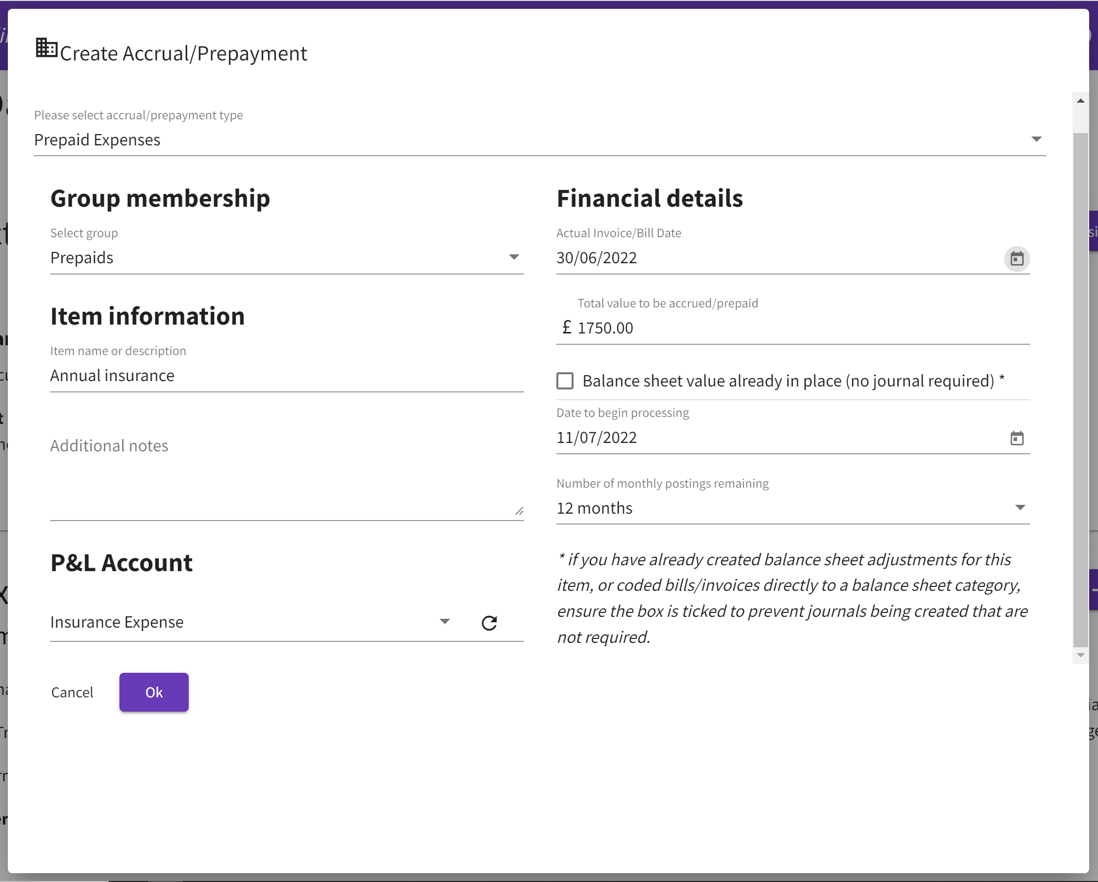 Setting up Prepayments (Prepaids) – Farscape Applications